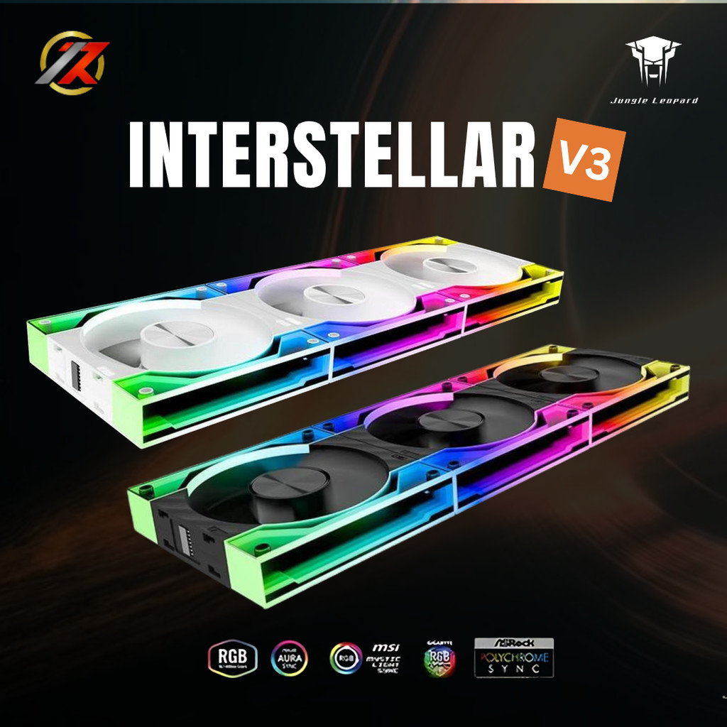 Jual JUNGLE LEOPARD INTERSTELLAR V3 ARGB FORWARD REVERSE 120mm PWM BLOCK Fan TRIPLE PACK ...