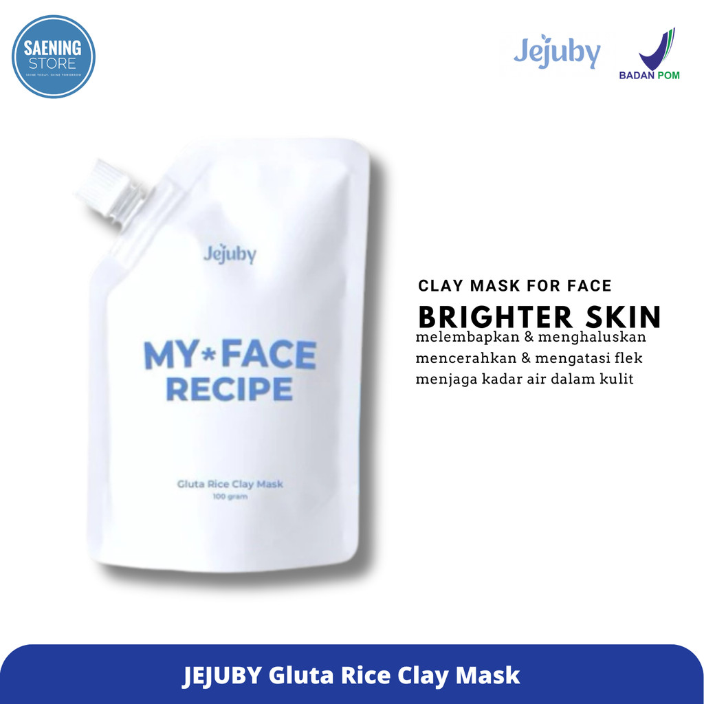 Jual JEJUBY Gluta Rice Clay Mask Upsize Refill 100 gram Jejuby [BPOM ...