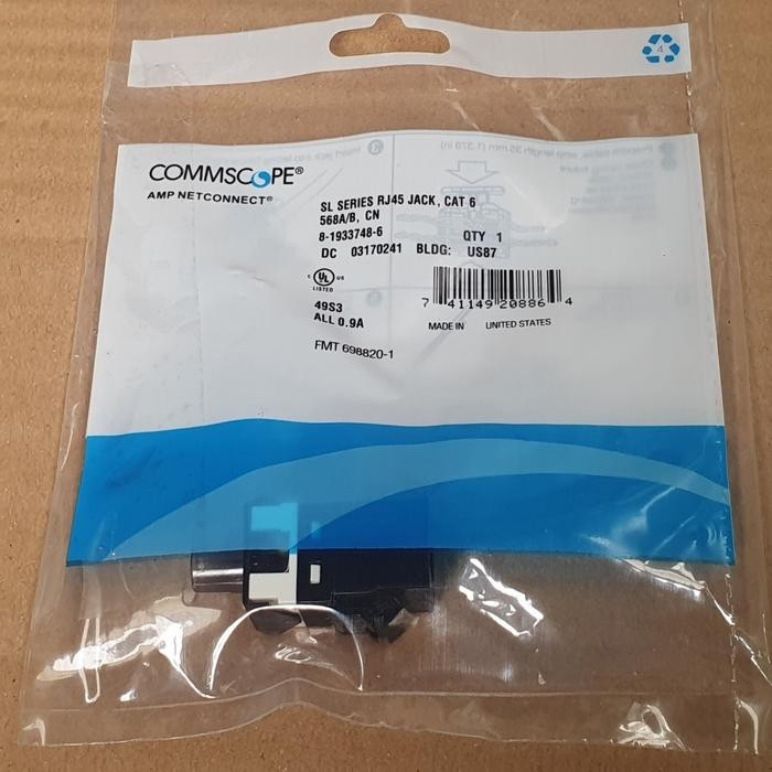 Jual AMP Commscope Connector Jack Modular RJ45 Cat 6 Cat6 Cat 6e Cat6e ...