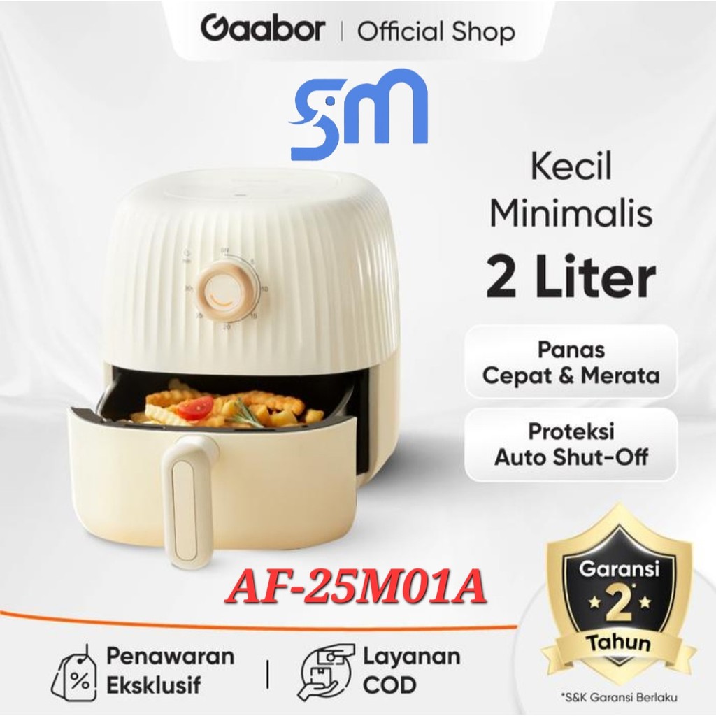 Jual Air Fryer Gaabor AF-25M01A 2 L Low watt Airfryer Mini AF20M01A ...
