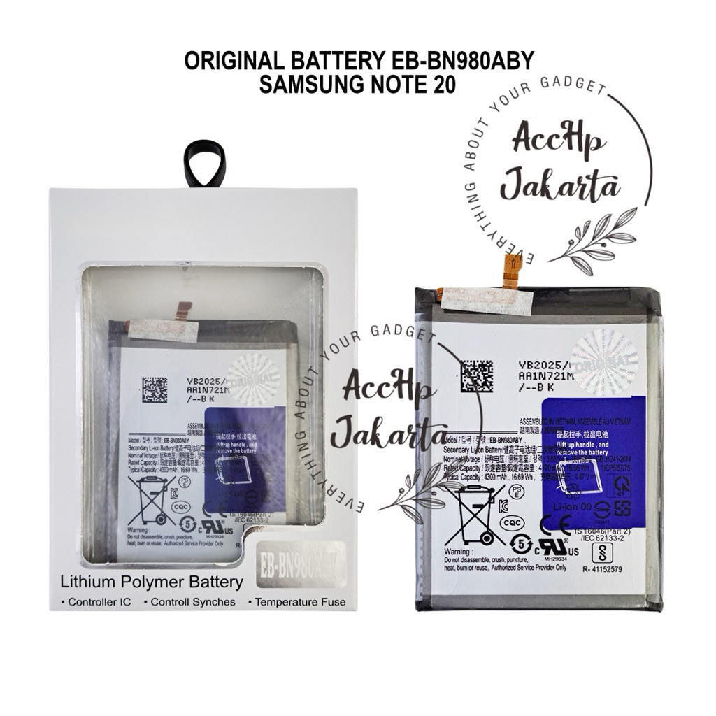 Jual Baterai Batre Samsung Note 20 EB-BN980ABY Batrai Batrei Battery ...