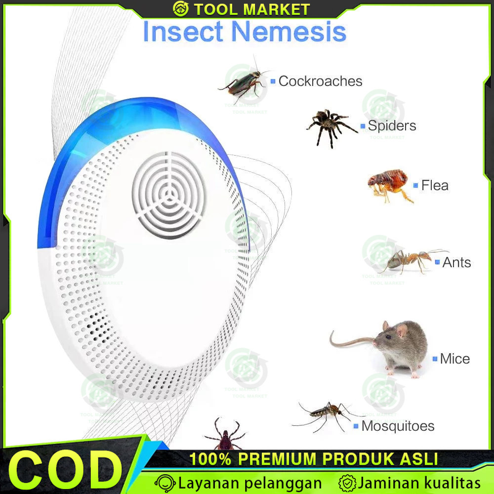 Jual Produk baru Penolak serangga ultrasonik efektif 150² Pest Control ...