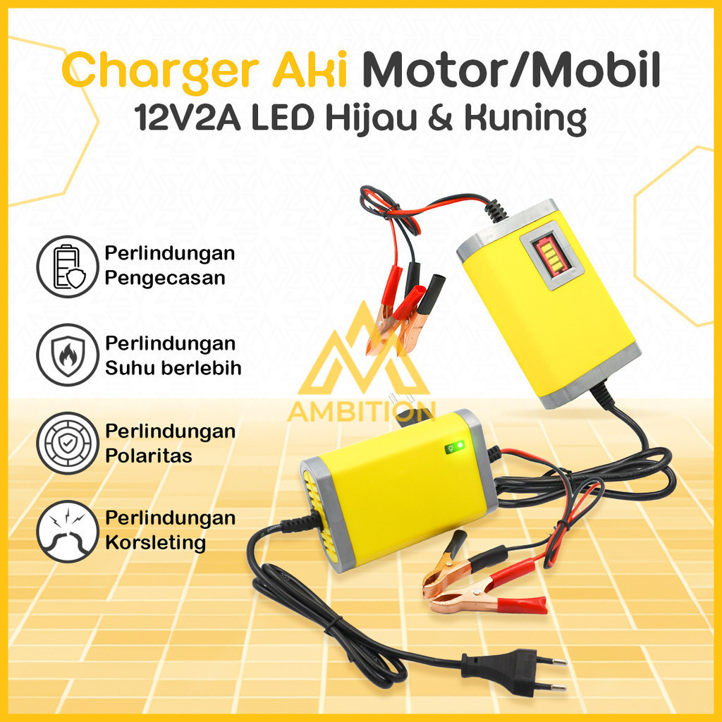 Jual Alat Cas Aki /Car Truck Motorcycle Battery Charger 12V 2A [BISA ...