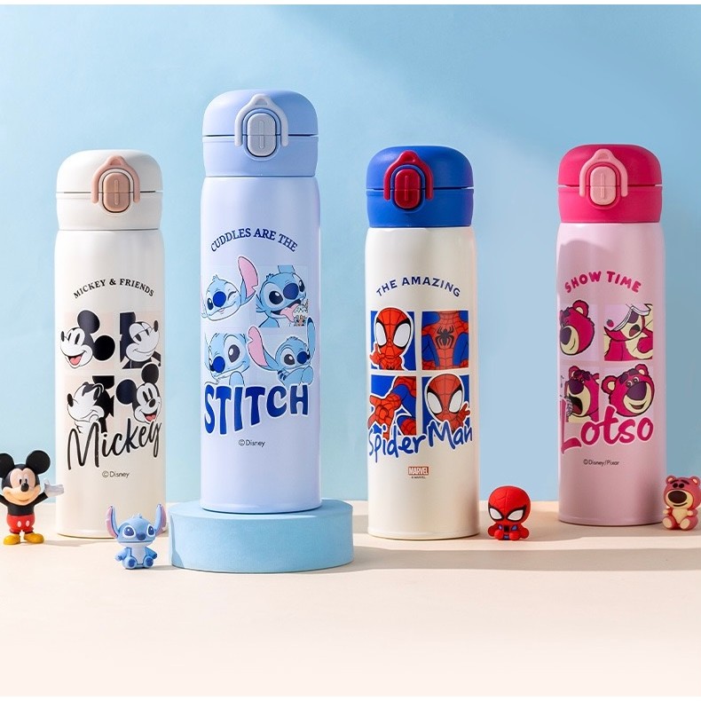 Jual Botol Minum Anak Stainless SUS 316 500ML Karakter Spiderman Stitch ...