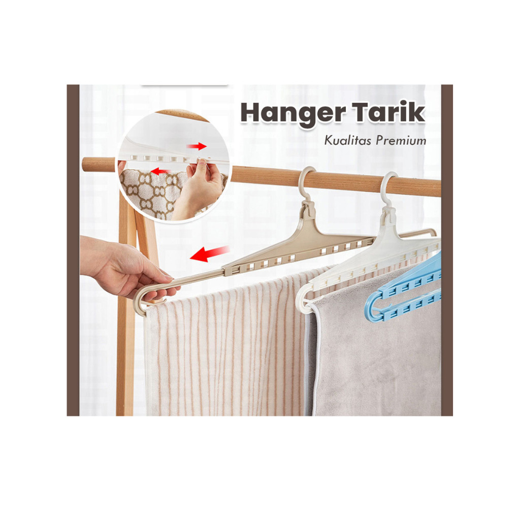 Jual HANGER PLASTIK GANTUNGAN BAJU TARIK PANJANG HINGGA 70 CM | Shopee ...