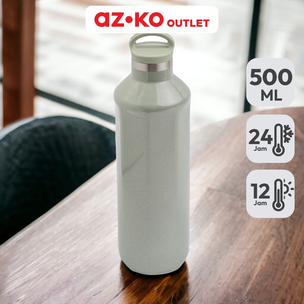 Jual Kris Botol Vacuum Flask Stainless Steel Metallic 500 ml - Hijau ...