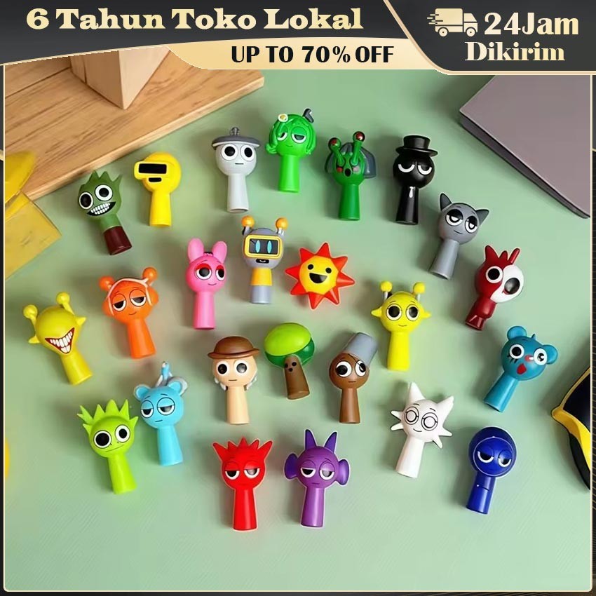 Jual Set 12/24Pcs Sprunki Incredibox Figure / Mainan Koleksi Karakter ...