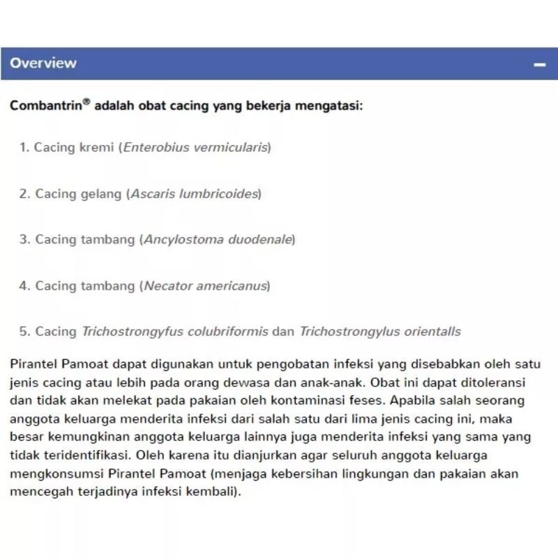 Jual COMBANTRIN & KONVERMEX(Obat Cacing Pada Anak) - ABM | Shopee Indonesia