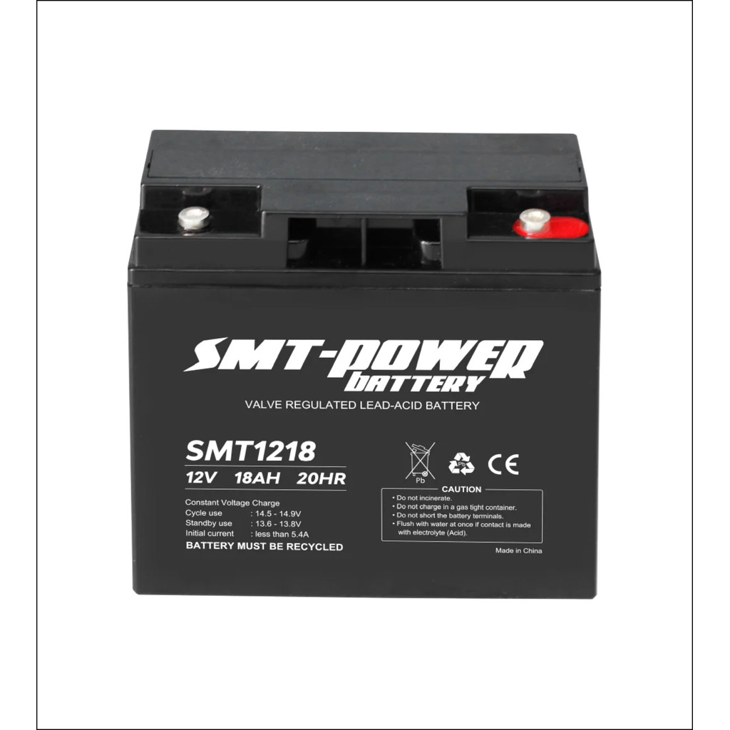 Jual Battery Aki 12v 18ah SMT1218 VRLA Kering MF SLA Baterai UPS SMT ...