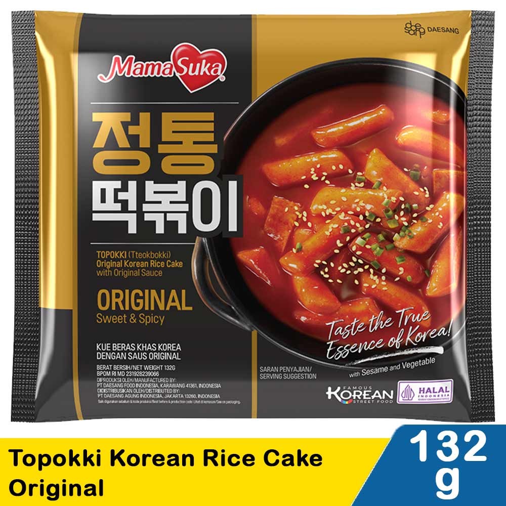 Jual MAMASUKA TOPOKKI KOREAN RICE CAKE ORIGINAL 134/132g | Shopee Indonesia