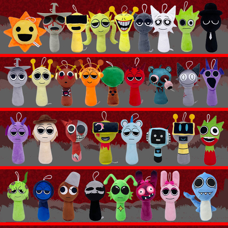 Jual New Sprunki Simon Plush Toys Sprunki Plush Set Sprunky Lime Raddy ...
