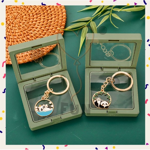 Jual Funfinds Gantungan Kunci Souvenir Panda Besi Gold Rantai Panda ...
