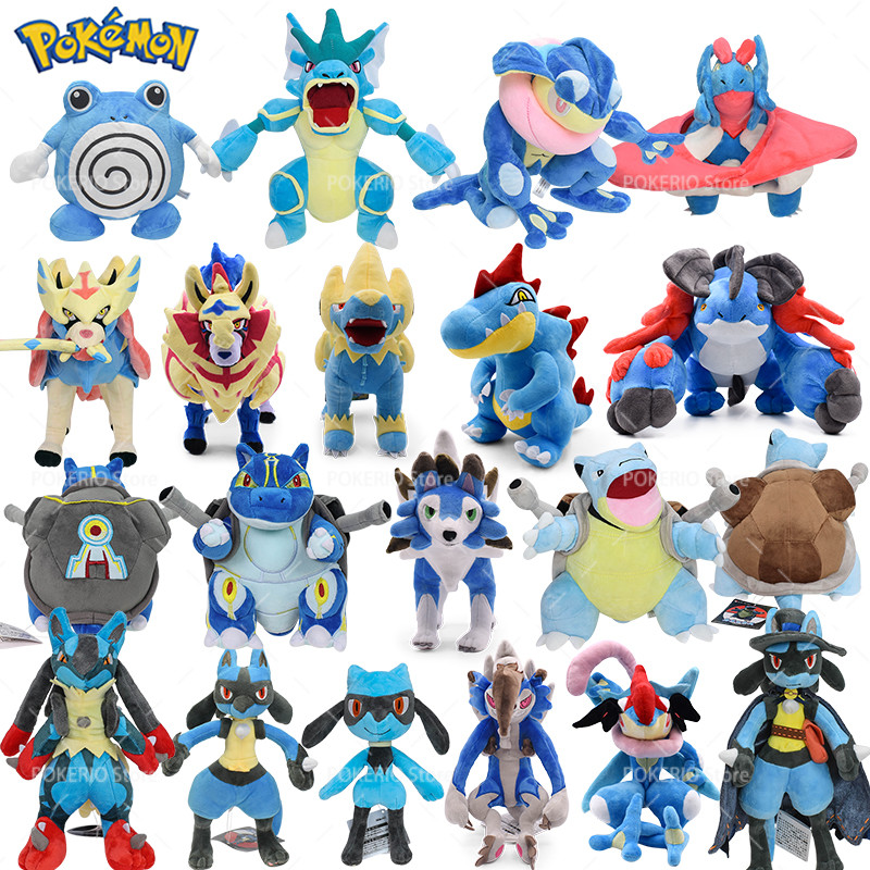 Jual Anime Greninja Plush Pokemon Toys Cute Riolu Mega Lucario Zacian ...