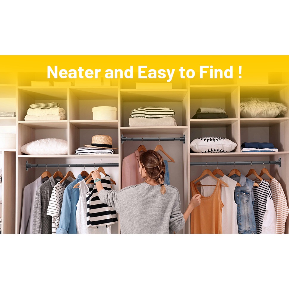 Jual Closet Rod, Adjustable Closet Rods for Hanging Clothes,Closet Rod ...
