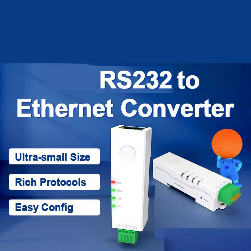 Jual DIN-rail Serial Port RS232 To Ethernet Converter IoT Server USR ...