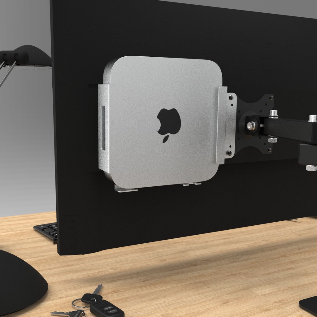 Jual Hang Macmini behind the monitor support monut Macmini under desk ...