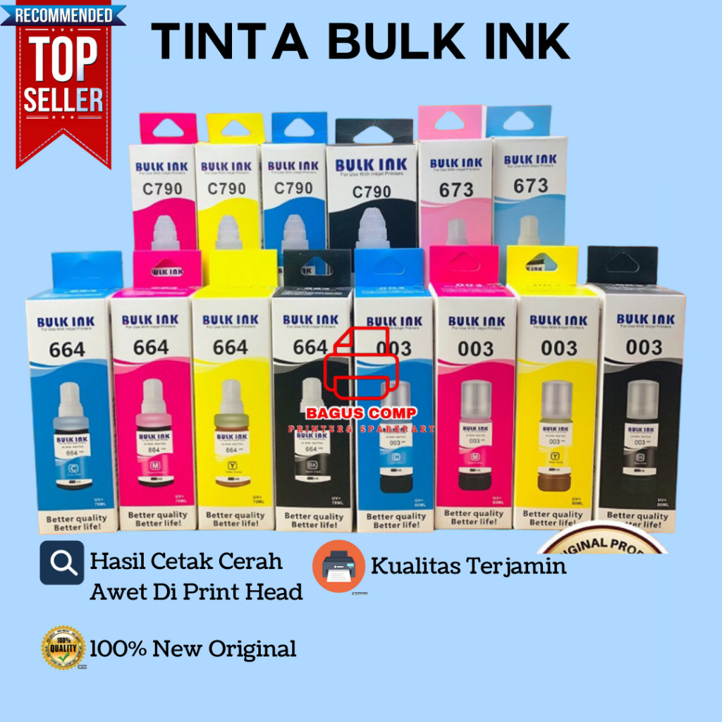 Jual Tinta Epson 003 Original Bulk Ink L3110 L3210 L3150 L5190 L1110 ...