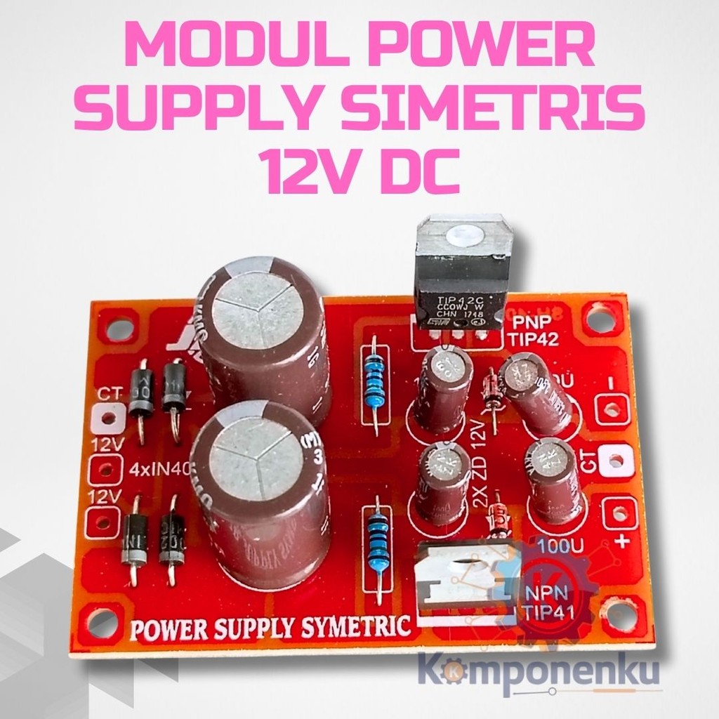 Jual Modul Power Supply Simetris 12V | Regulator Tegangan ±12 Volt ...
