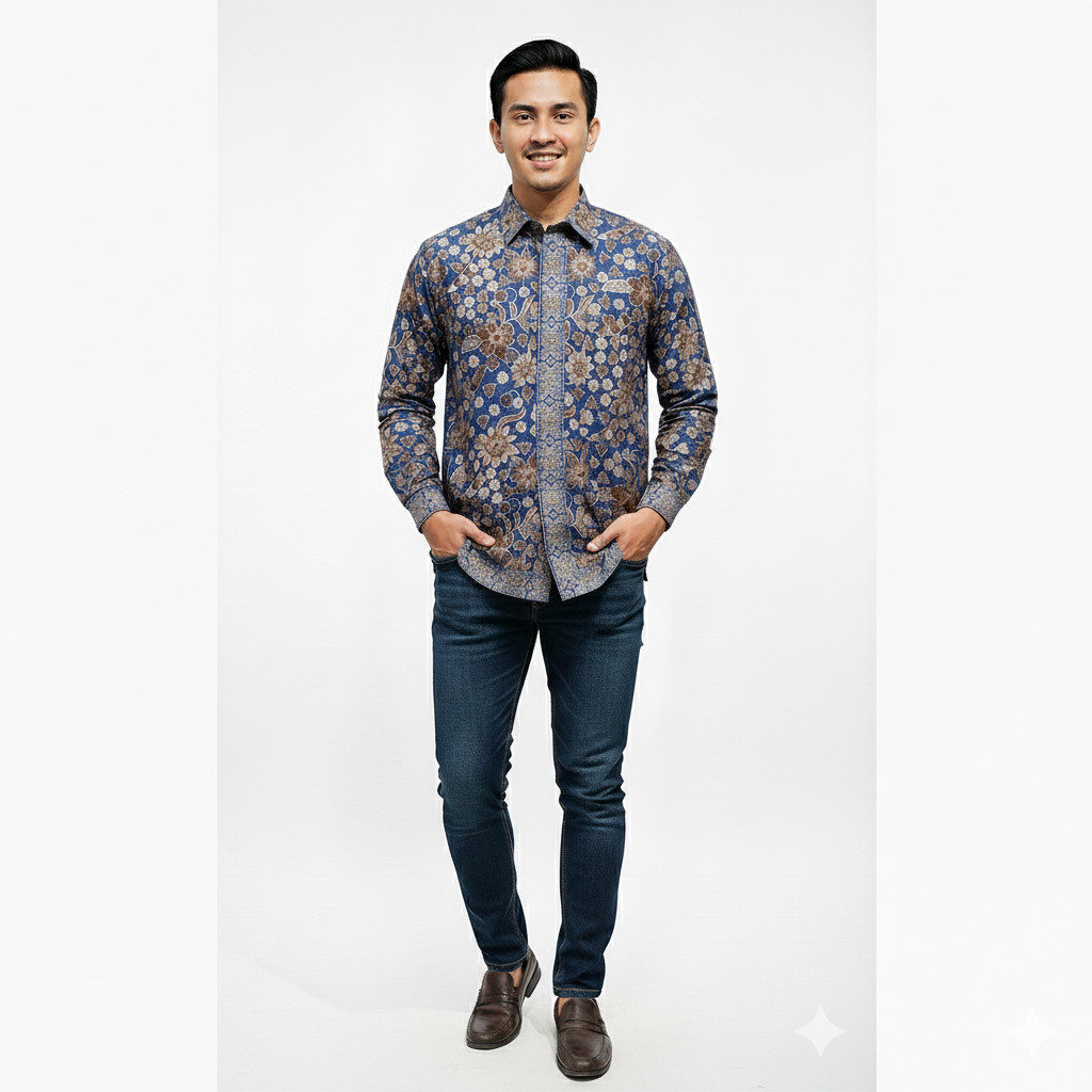 Jual MARGARIA BATIK - Kemeja Batik Pria Lengan Panjang - Bahan Katun ...