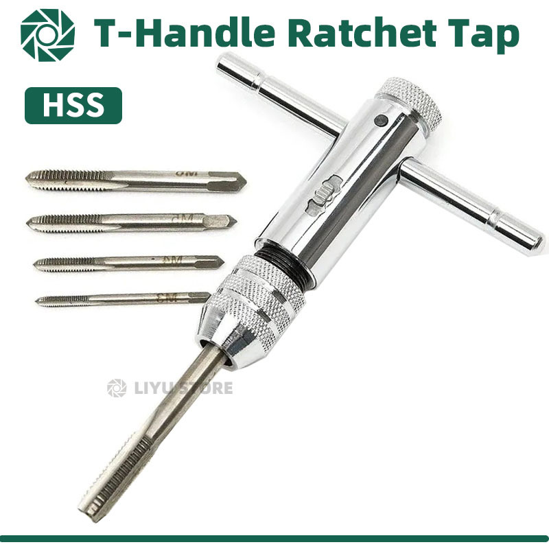 Jual LIYU Adjustable T Handle Ratet Tap Reamer Hand Manual Wren M3 M4 ...
