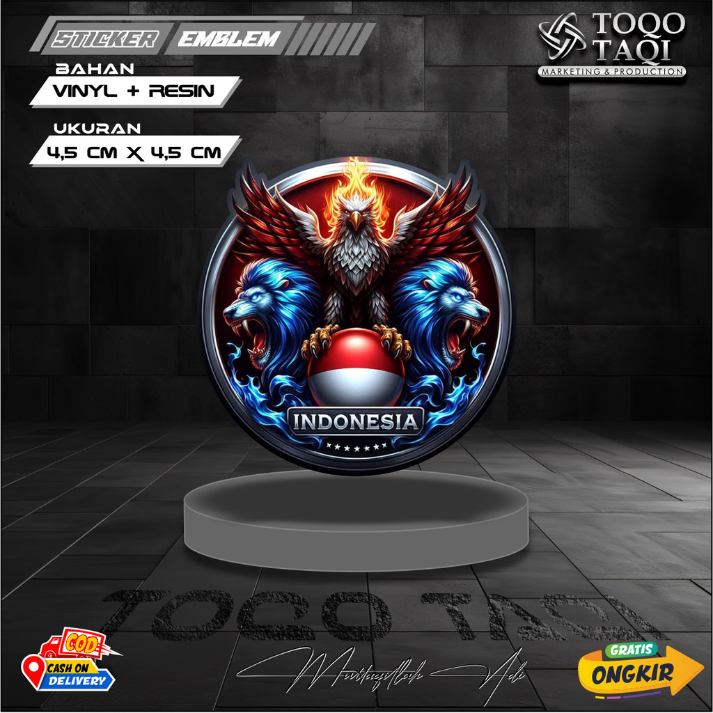 Jual STIKER TIMBUL RESIN EMBLEM LOGO GARUDA INDONESIA API SINGA STICKER ...