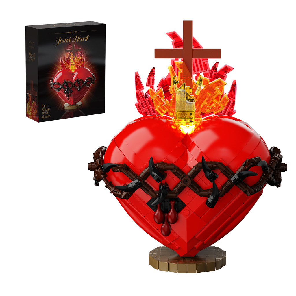 Jual Sacred Heart of Jesus Blocks Toys Jesus Christ Cross Building ...