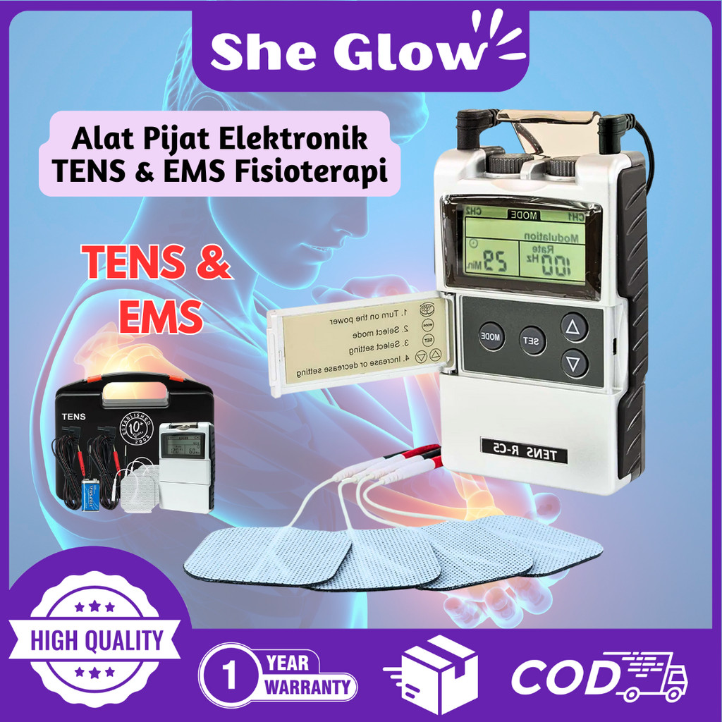 Jual She Glow (GARANSI 1 TAHUN) Alat Terapi tens R-C101l TENS /EMS Tens ...