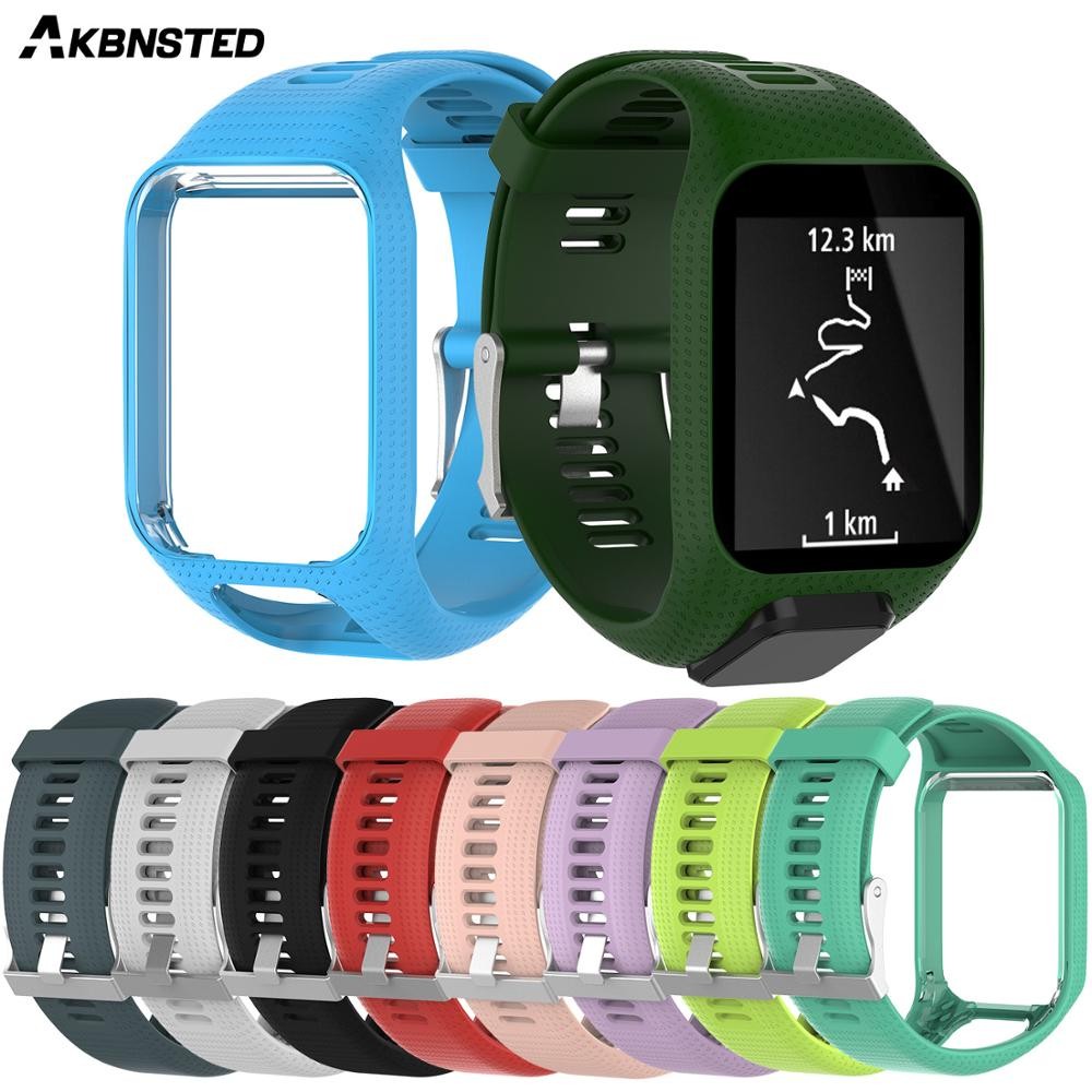 Jual AKBNSTED Colorful Silicone Sport Strap For Tomtom Runner 2/3 ...