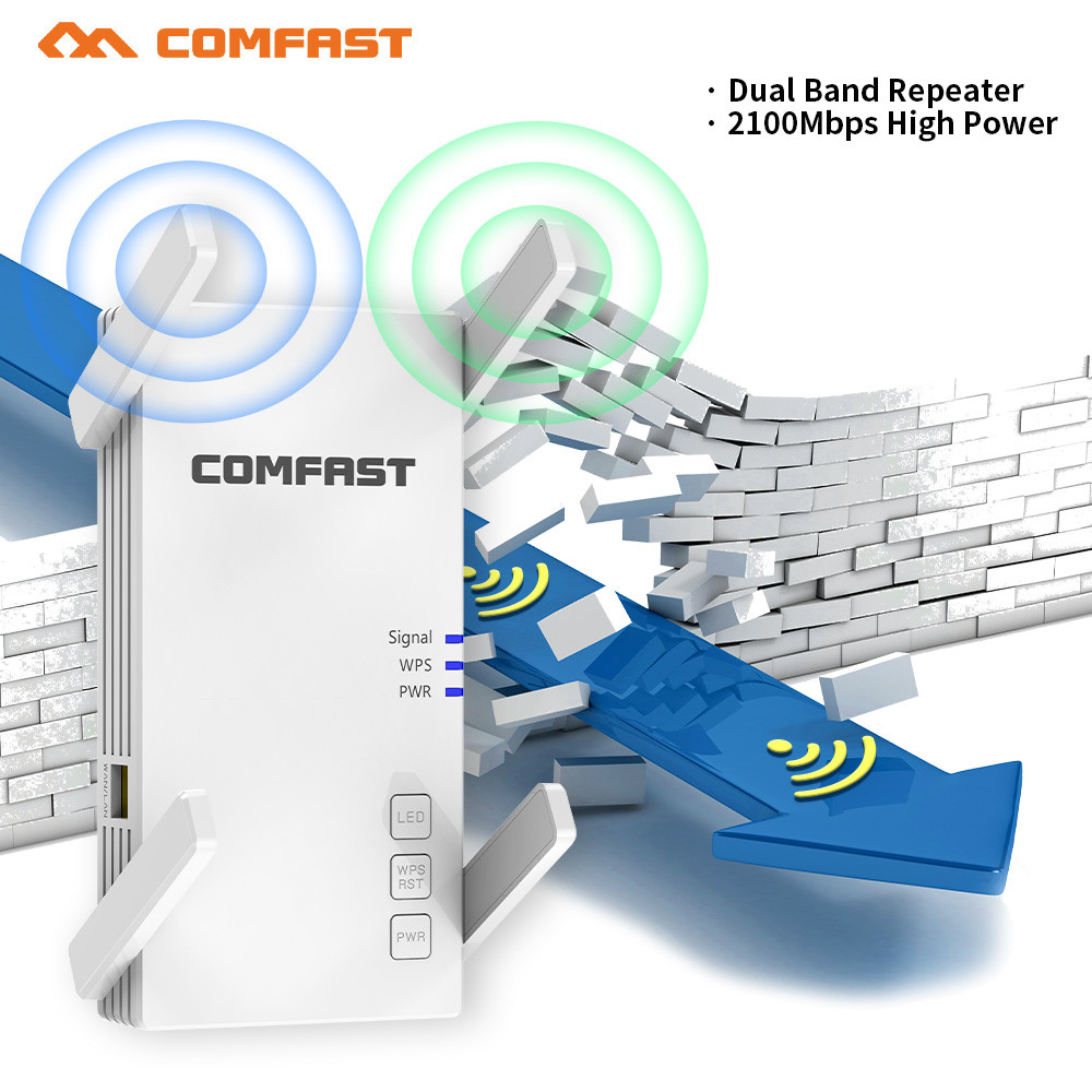 Jual comfast WiFi Repeater Booster Repetidor De Sinal 2.4/ 5Ghz 300 ...