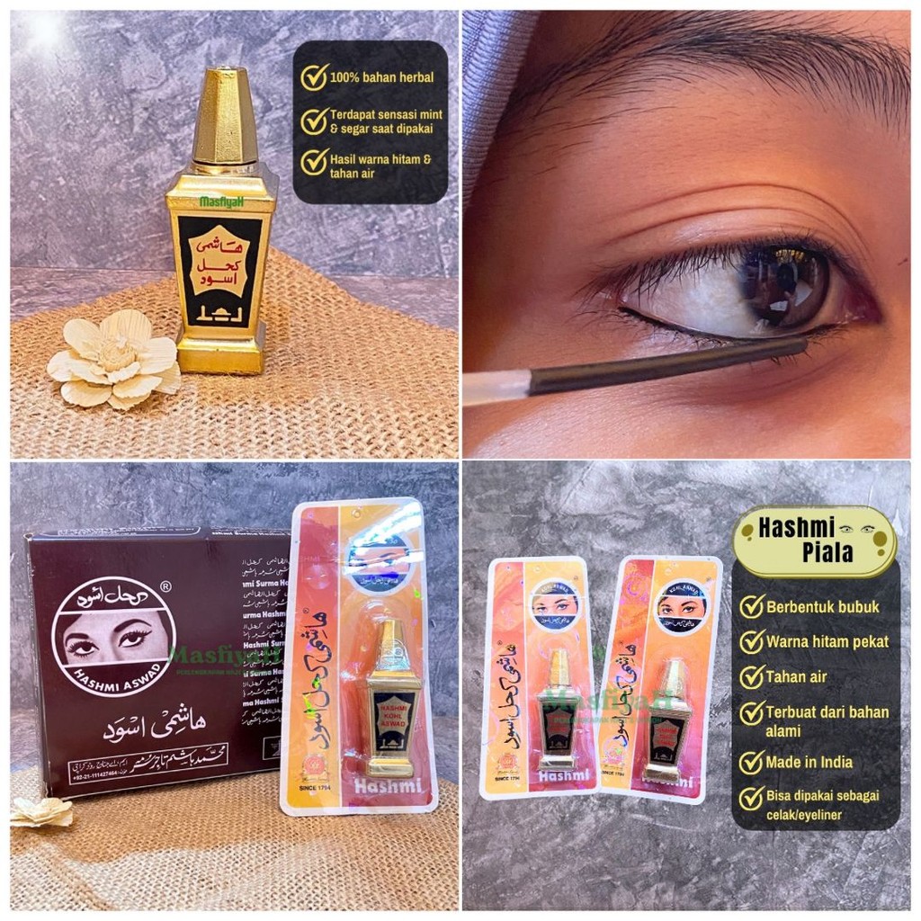 Jual CELAK HASHMI PIALA EYELINER KOSMETIK MAKE UP ARABIAN LOOK KOREAN ...