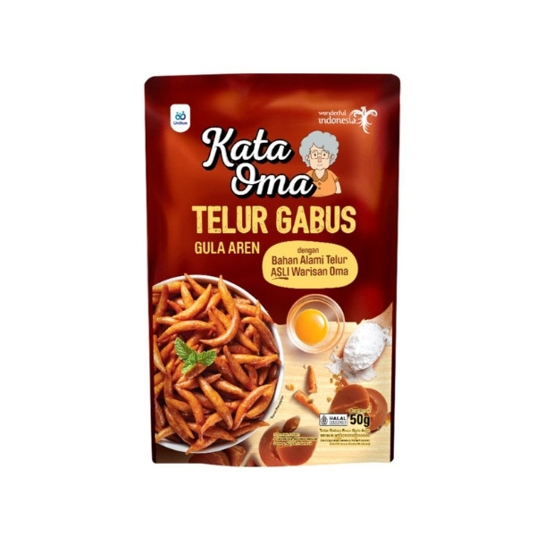 Jual KATA OMA TELUR GABUS GULA AREN POUCH 50 GR | Shopee Indonesia