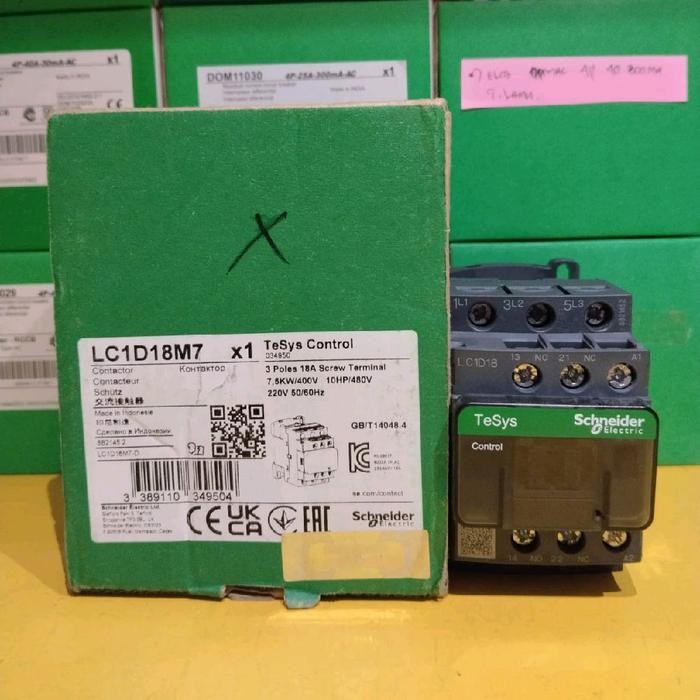 Jual KONTAKTOR / CONTACTOR SCHNEIDER LC1D18M7 220V 3P 32A 7,5KW TYPE ...