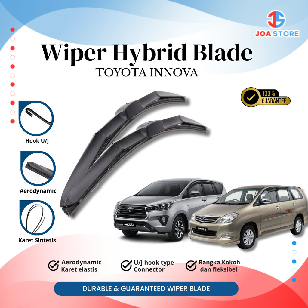 Jual Wiper Hybrid Blade Toyota Kijang Innova / All New Innova / Reborn ...