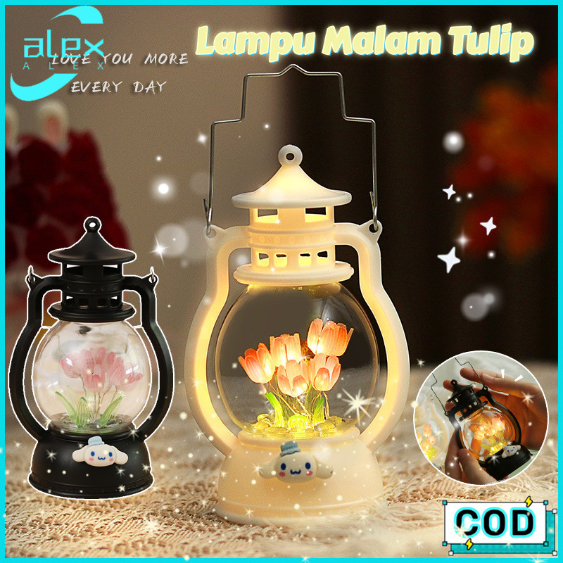 Jual Lampu Tulip Lantern LED Retro Led DIY Lampu Tulip Lentera Ornamen ...