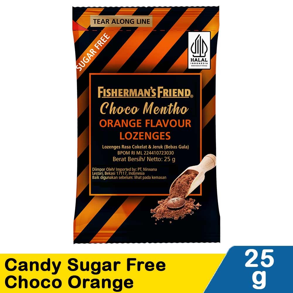 Jual FISHERMAN'S CANDY SUGAR FREE CHOCO ORANGE 25g | Shopee Indonesia