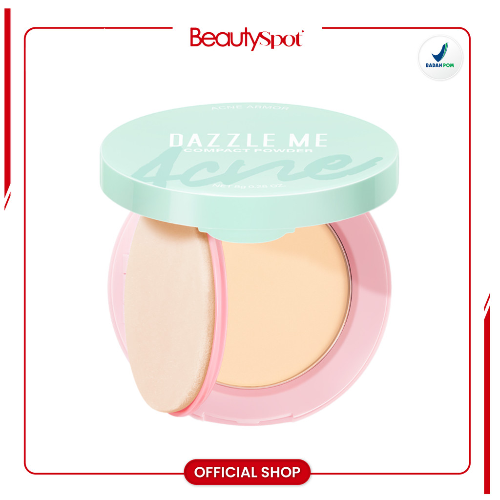 Jual DAZZLE ME Acne Armor Flawless Flex Compact Powder | Shopee Indonesia