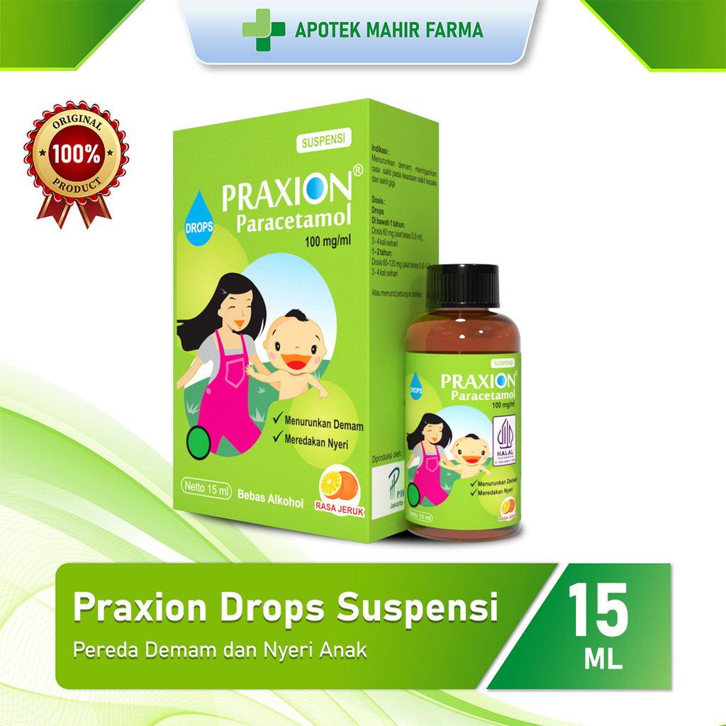 Jual Praxion Drops Suspensi 15ml - Pereda Demam dan Nyeri Anak | Shopee ...