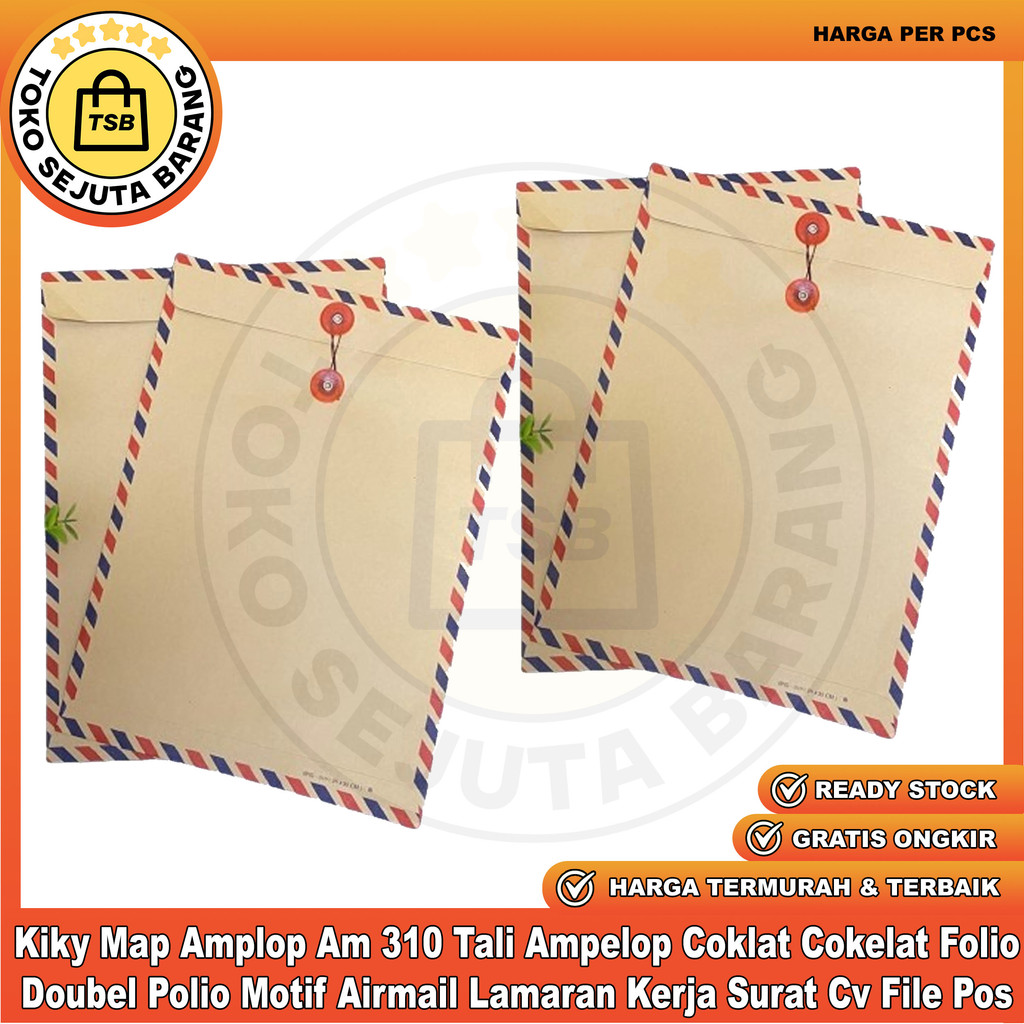 Jual Kiky Wadah Airmail Lamaran Kerja Map Amplop Am 310 Tali Ampelop ...