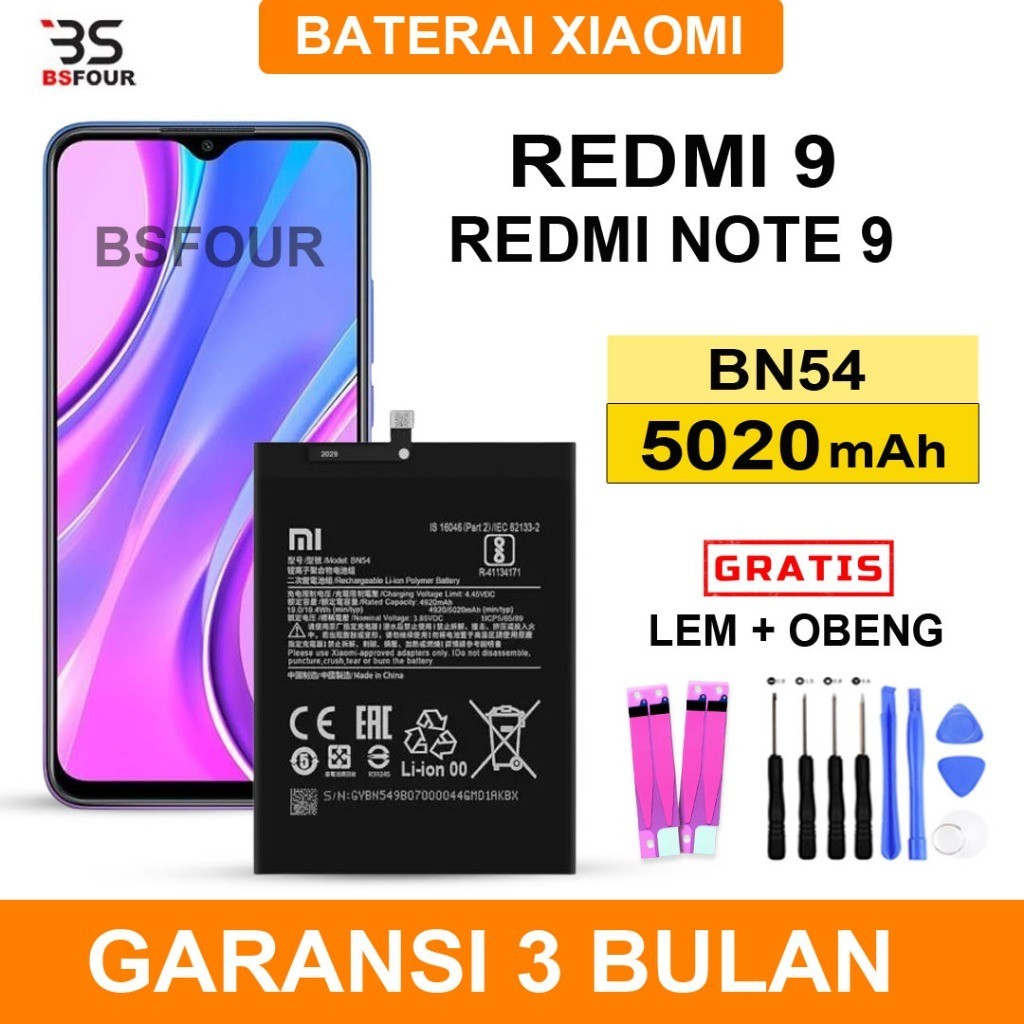 Jual BATERAI BATRE REDMI NOTE 9 / REDMI 9 / BN54 ORIGINAL | Shopee ...