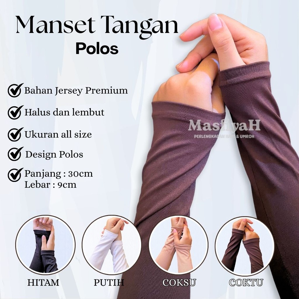 Jual MANSET TANGAN POLOS HANDSOCK POLOS MANSET TANGAN POLOS PUTIH ...