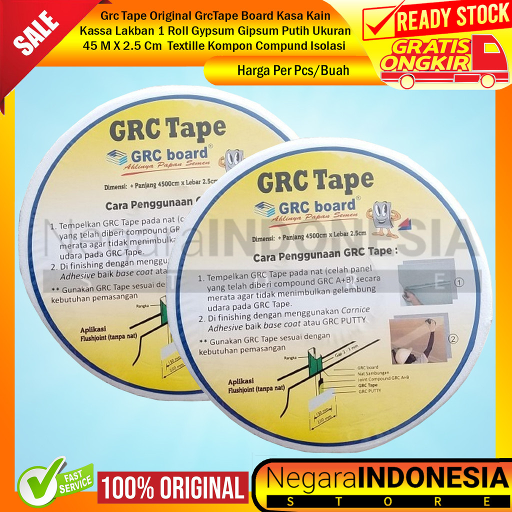 Jual GrcTape Board Grc Tape Kassa Lakban 1 Roll Original Kasa Kain ...