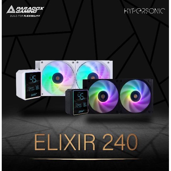 Jual PARADOX GAMING HYPERSONIC ELIXIR 240 ARGB CPU COOLER | BLACK | Shopee Indonesia