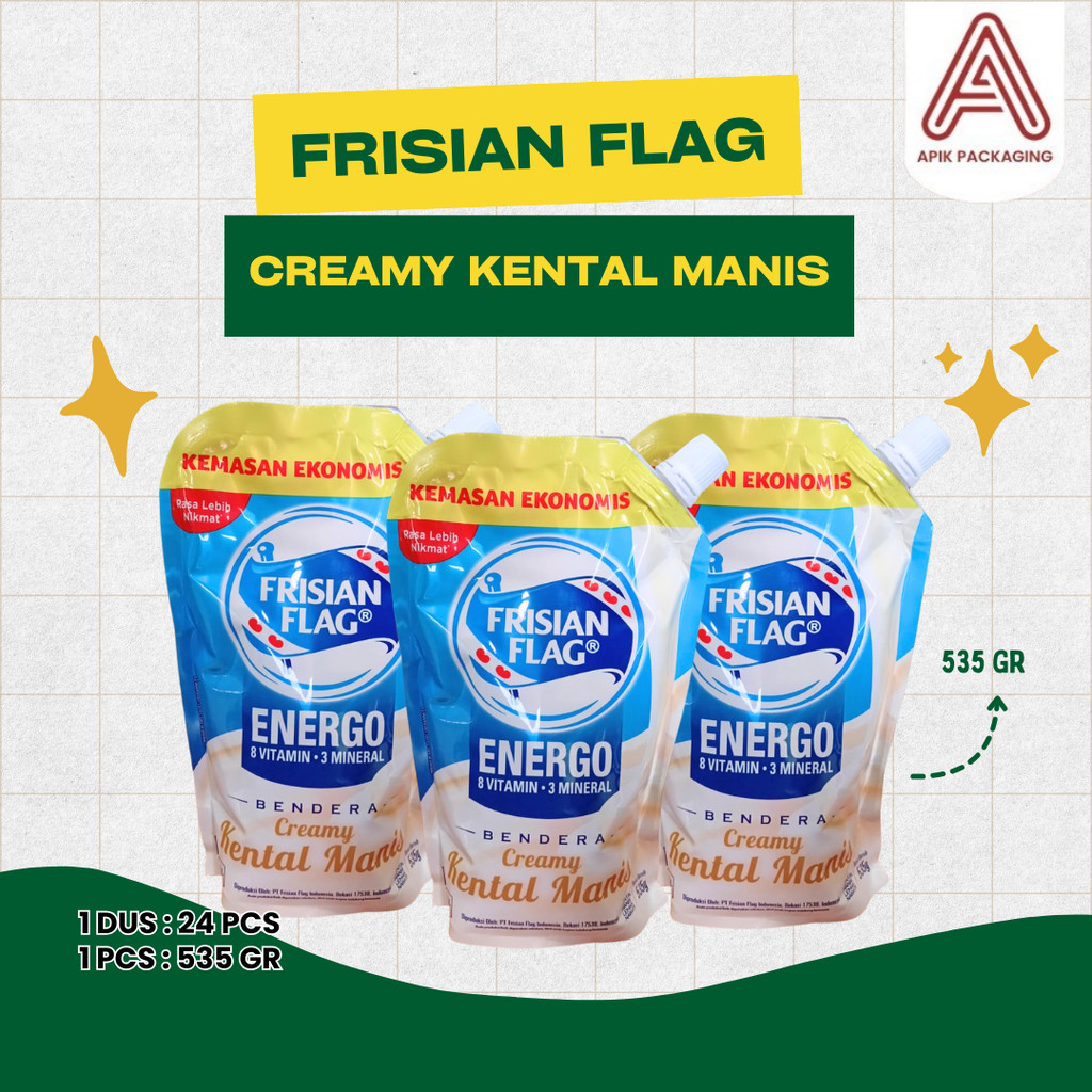 Jual SUSU FRISIAN FLAG KENTAL MANIS SKM UKURAN 535 GRAM POUCH CREAMY ...