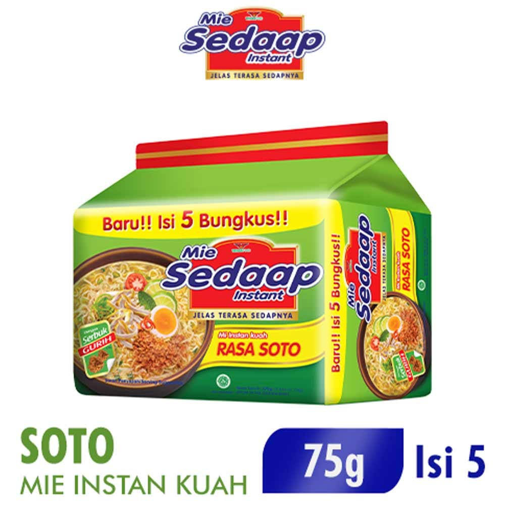 Jual SEDAAP MIE MIE INSTANT SOTO 5x76g | Shopee Indonesia