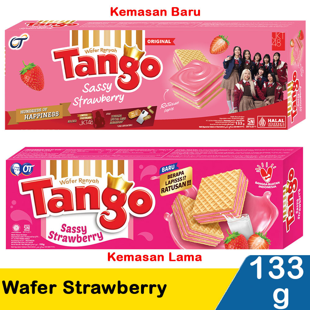 Jual TANGO WAFER STRAWBERRY JAM 163/133g | Shopee Indonesia