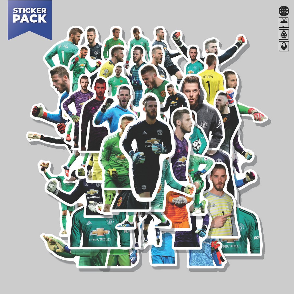 Jual [100PCS]Stiker Pack Stiker David De Gea - Mu Aesthetic Vinyl Anti ...