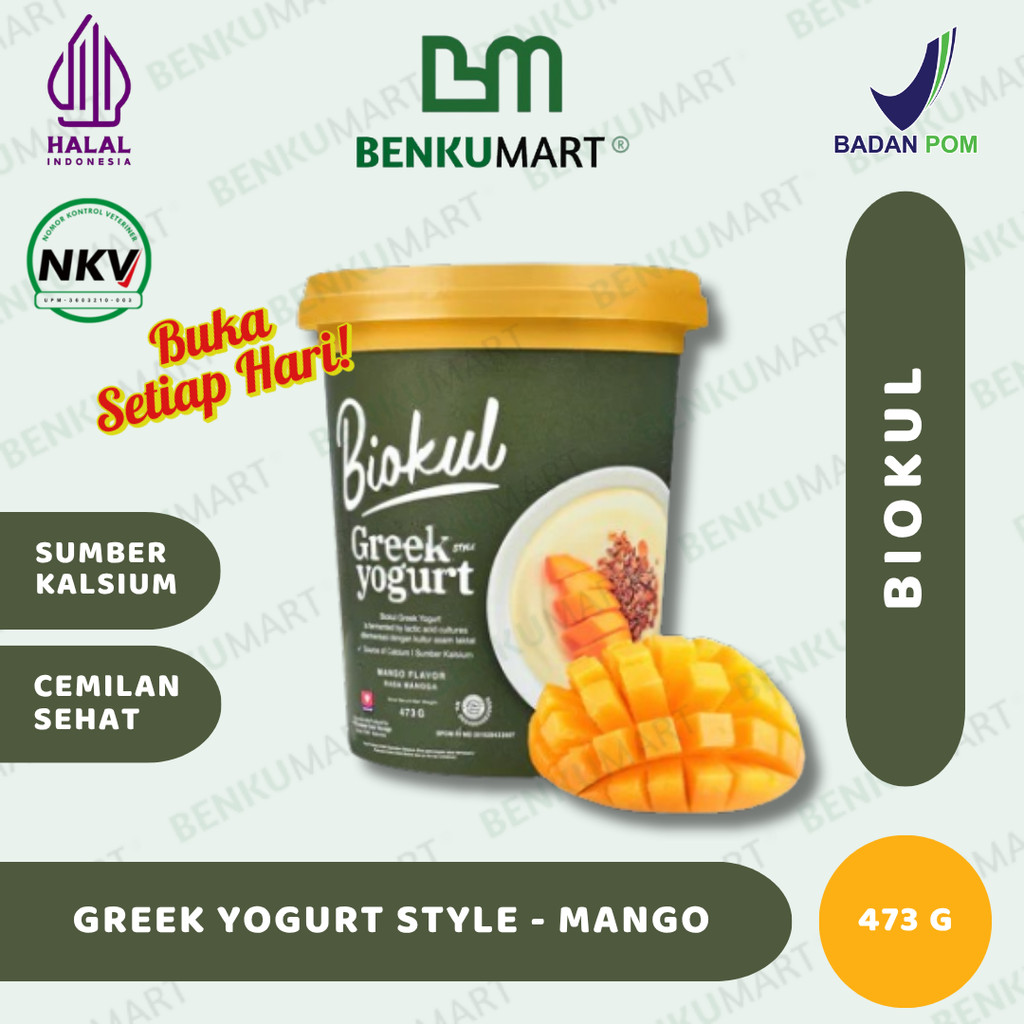 Jual Biokul Greek Yogurt Mango (473 gr) | Diamond GREEK Yoghurt Style ...
