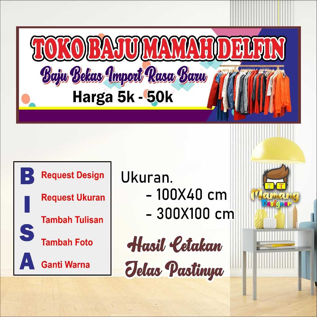 Jual backdrop Spanduk Banner Custom Toko Baju Import Bagus bb | Shopee ...