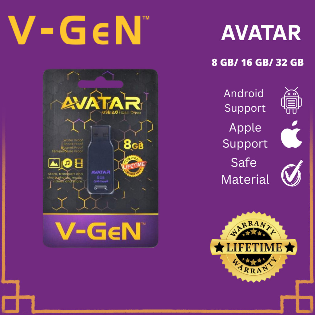 Jual V-GEN AVATAR Flashdisk 8GB / 16GB / 32GB 2.0 Original | Shopee ...
