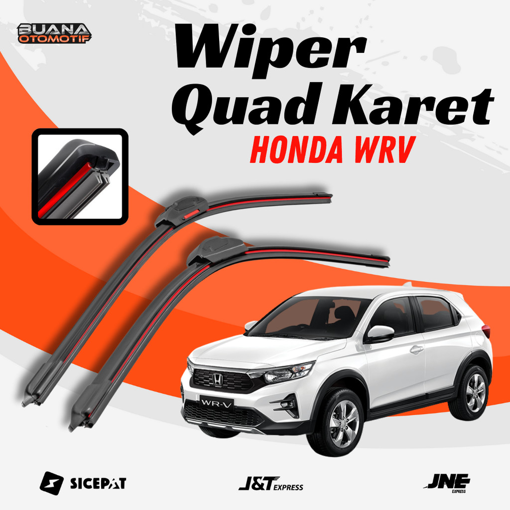 Jual Wiper Quad Blade Honda WRV / WR-V Frameless 4 Lapis Karet Sepasang ...